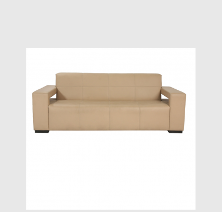 STYLE 8026C Three Seater Custom made Sofa Artificial Leather PVC Light ...